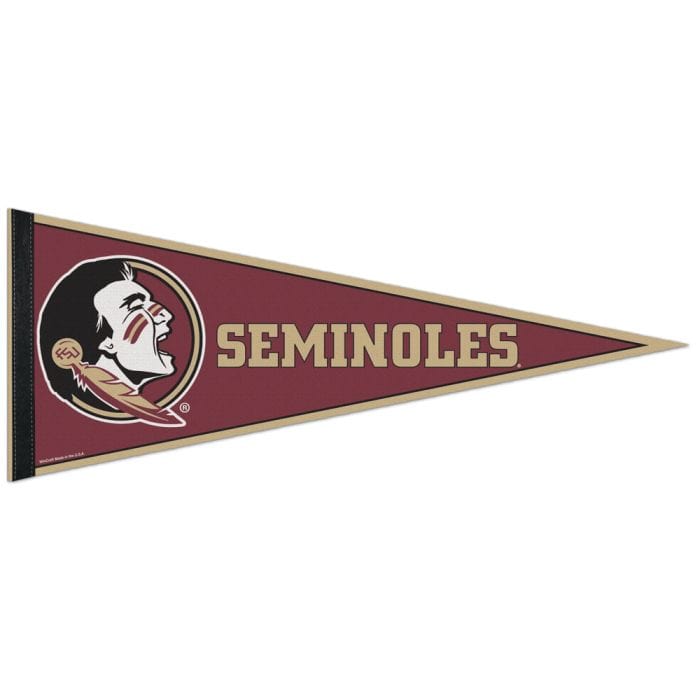 Florida State Seminoles 12" x 30" Primary Logo Wordmark Premium Pennan ...