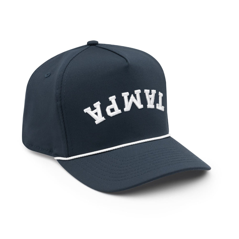REVERSED Tampa Performance Snapback Hat - Navy