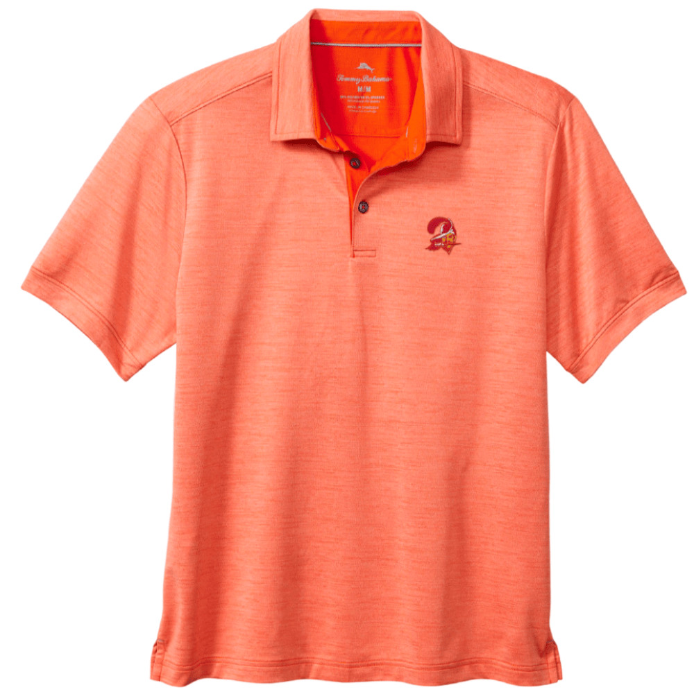 Tampa Bay Buccaneers Primary Logo Sport San Raphael Polo Spicy Orange