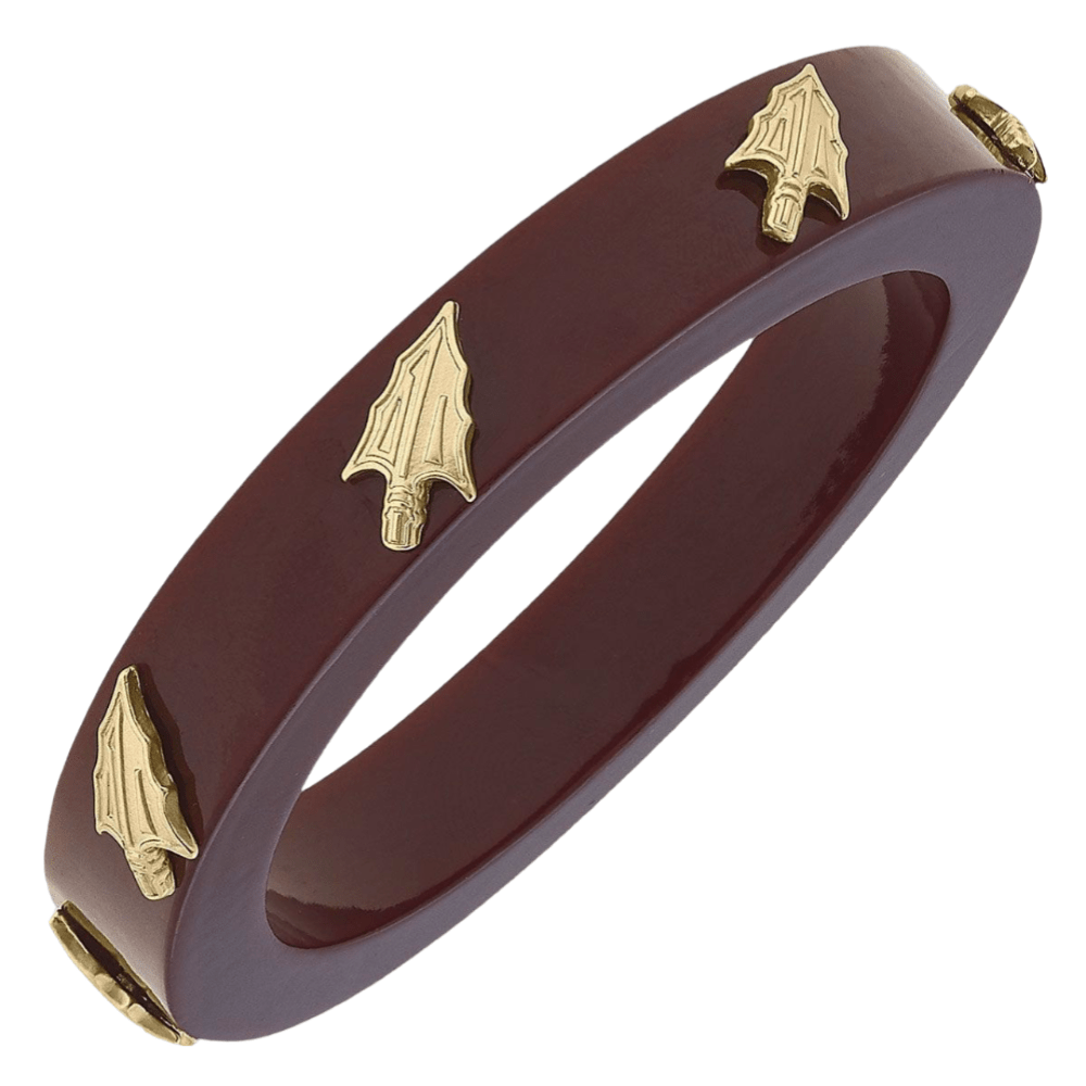 Florida State Seminoles Repeating Arrowheads Resin Logo Bangle Bracele ...