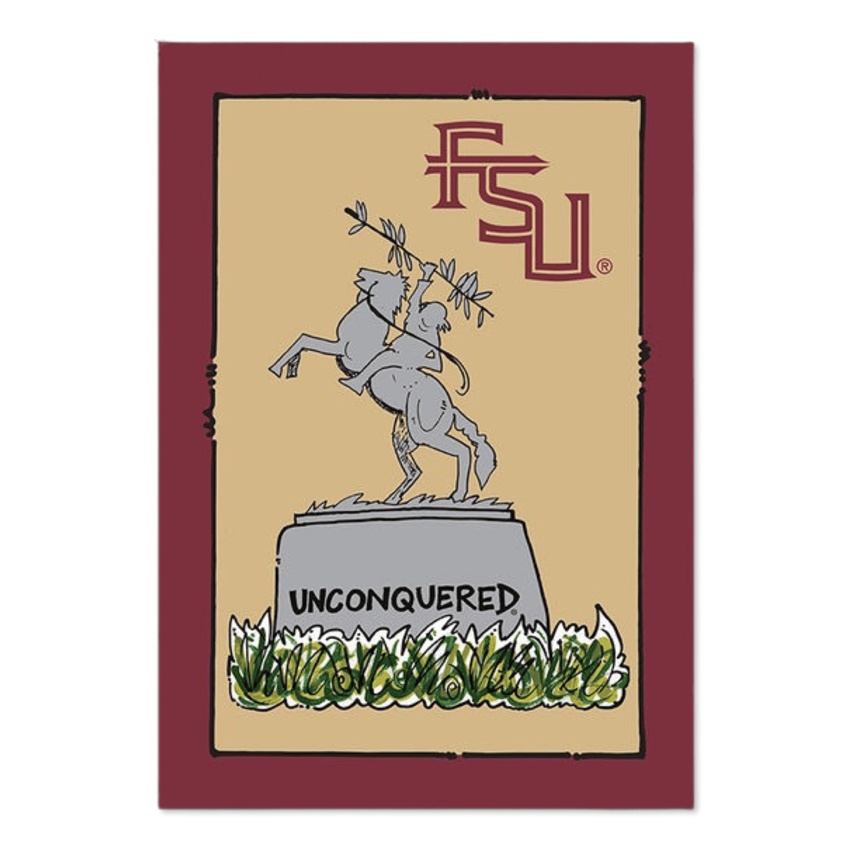 Florida State Seminoles 28 x 40 Unconquered Statue Flag